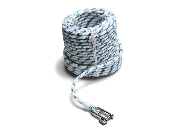 ROBLINE 3S Globe 1000 m/sjakkel 35 m, 10 mm hvit/blå - Marineshop AS