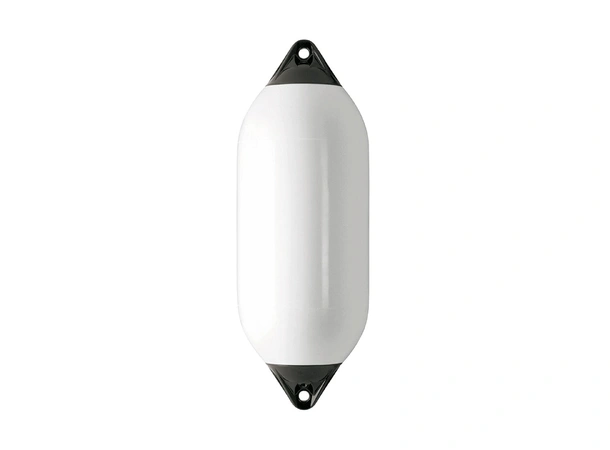 POLYFORM Fender F2 Hvit med sorte ender - 610 mm - Marineshop AS