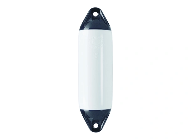 POLYFORM Fender F5 Hvit med sorte ender - 775 mm - Marineshop AS