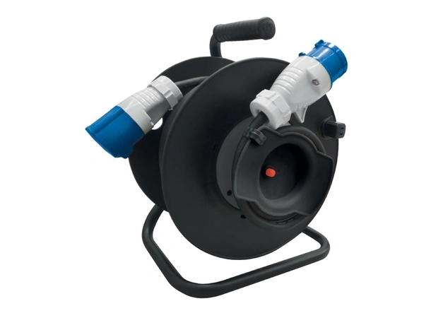 Kabeltrommel Cee han til Cee hun 25m kabel - kontakter med lokk ...