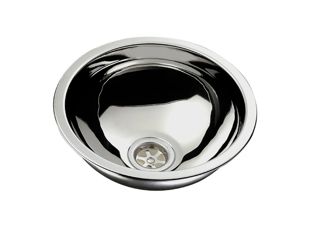 Stålvask, rund/halvkule u/avløp - Marineshop AS